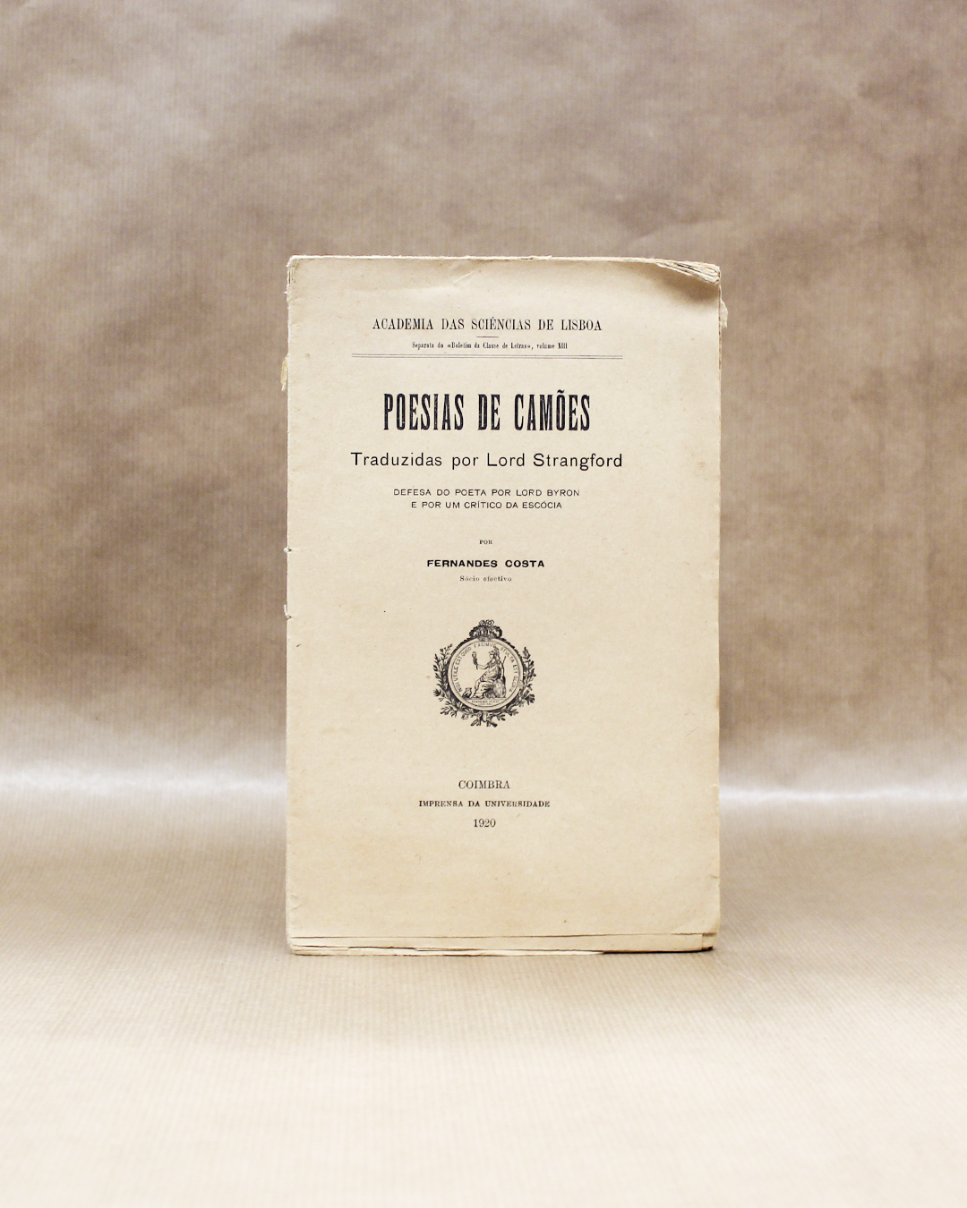 VENDIDO - Poesias de Camões Traduzidas por Lord Strangford - Doutro Tempo